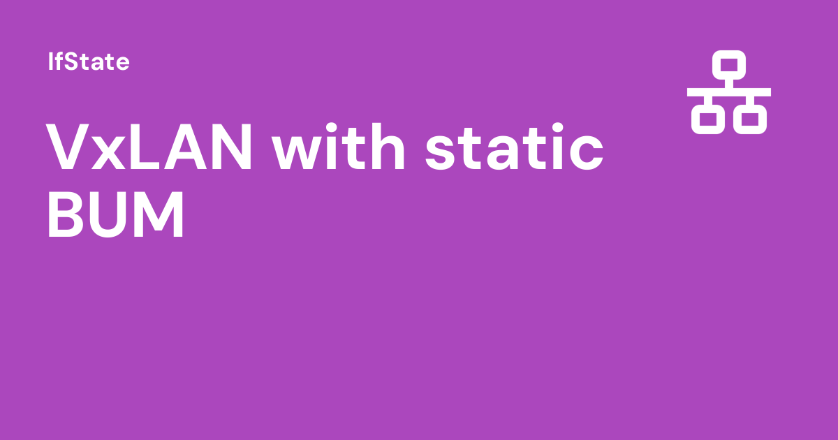 VxLAN with static BUM - IfState